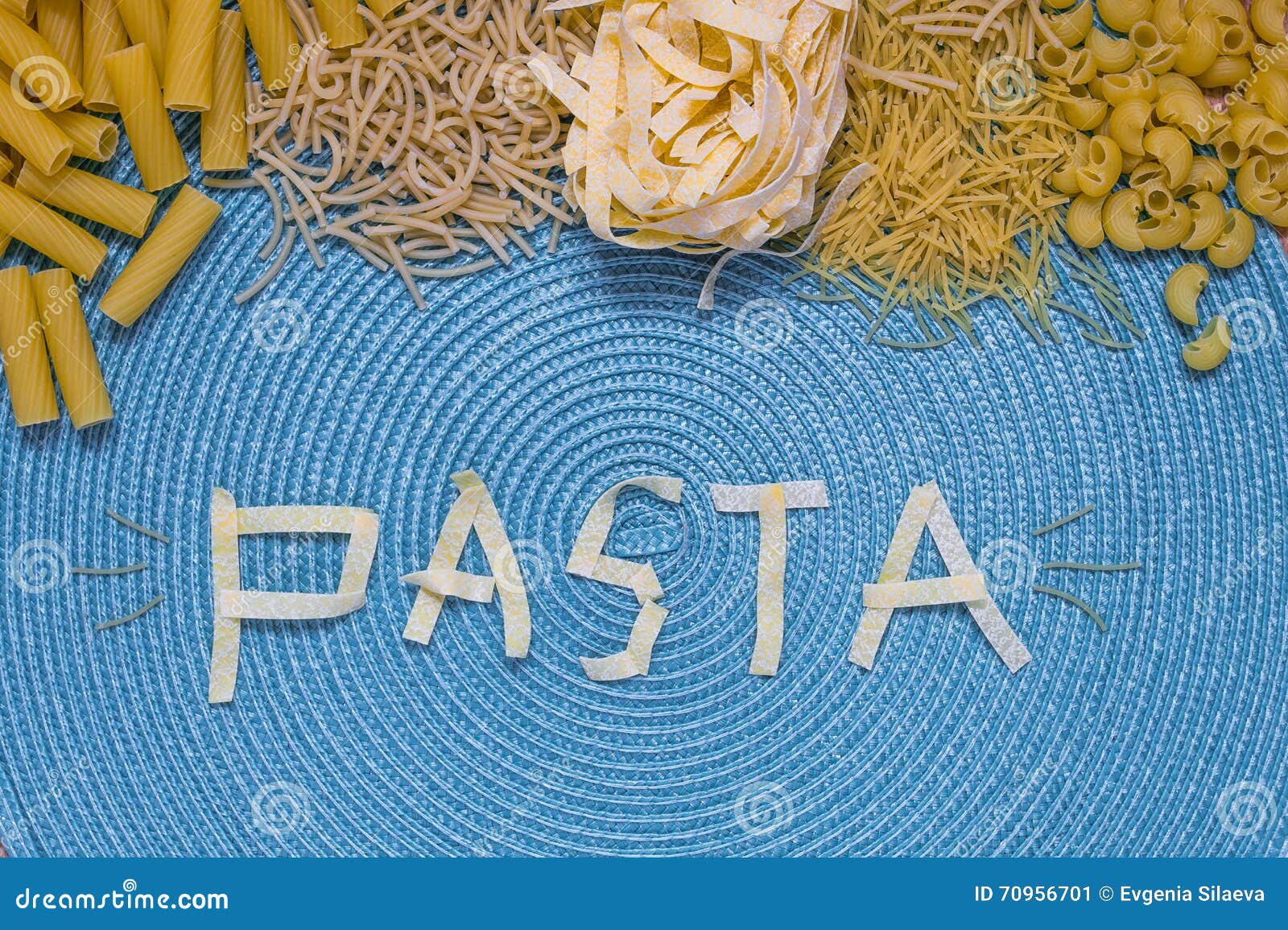 Letras De La Comida De Las Pastas Imagen de archivo - Imagen de ...