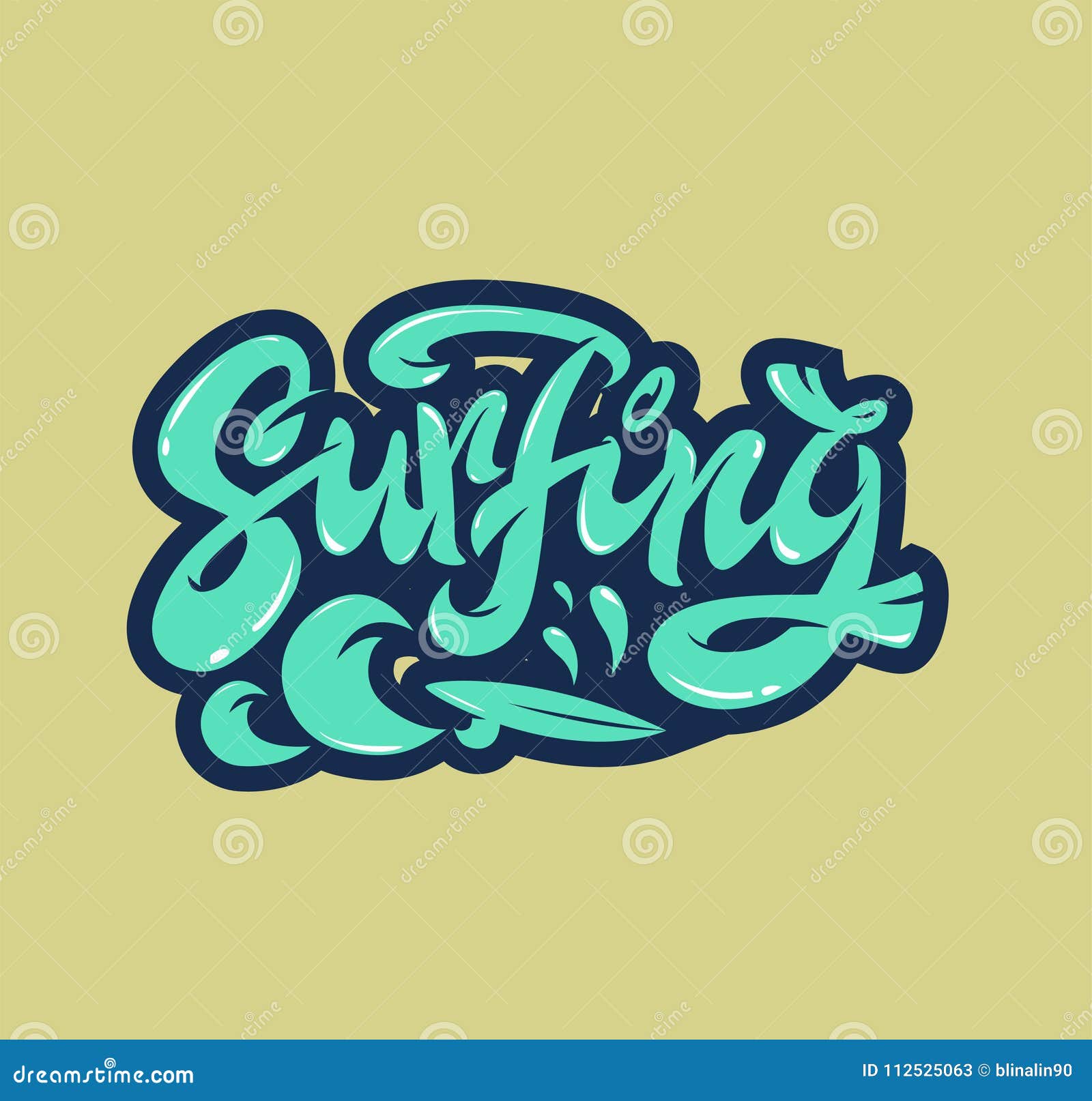 Letras De La Escuela Que Practican Surf Ilustración del Vector ...