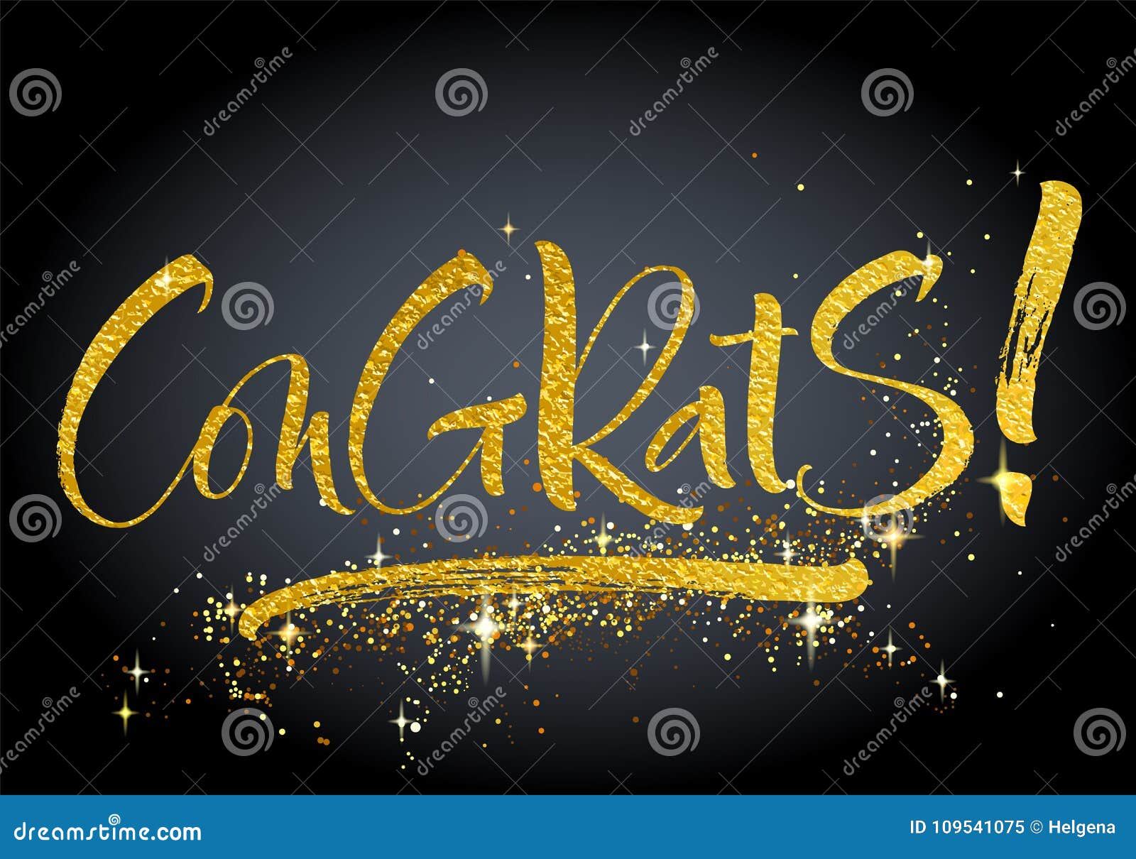 Letras De La Mano De Congrats Ilustración del Vector - Ilustración de ...