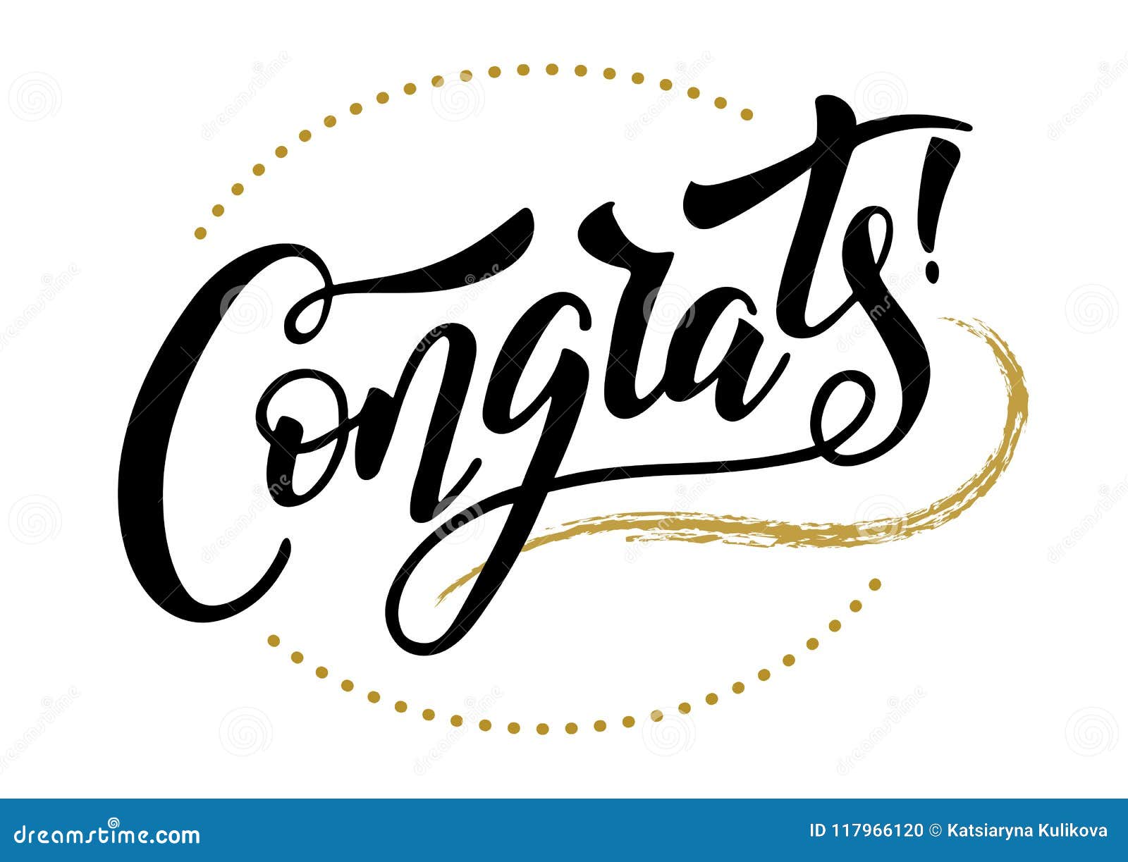 Letras De La Mano De Congrats Ilustración del Vector - Ilustración de ...