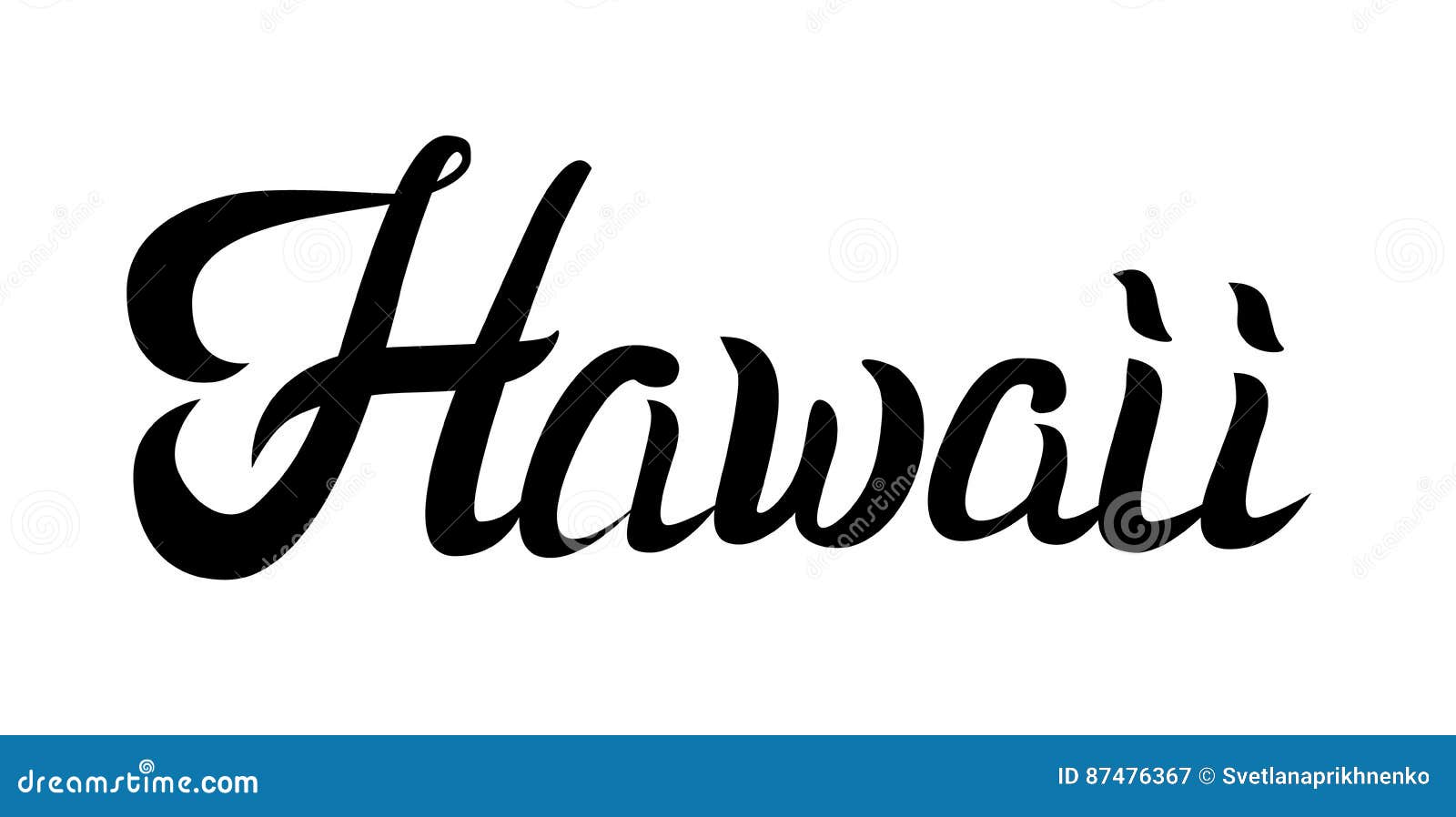 Letras De La Mano De Hawaii Ilustración del Vector - Ilustración de ...