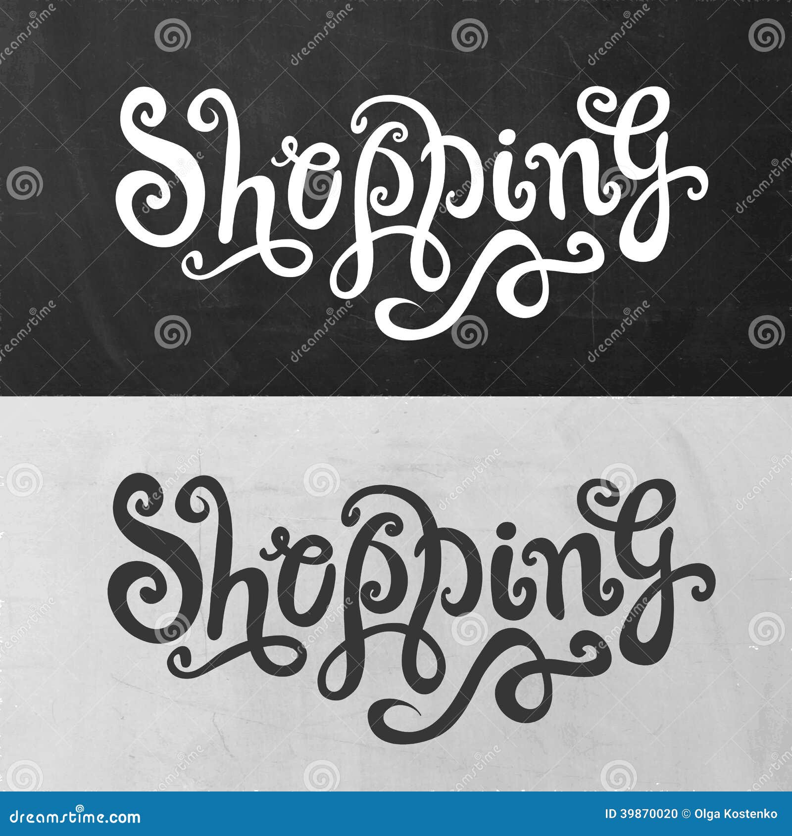 Letras De La Mano De Las Compras Ilustración del Vector - Ilustración ...