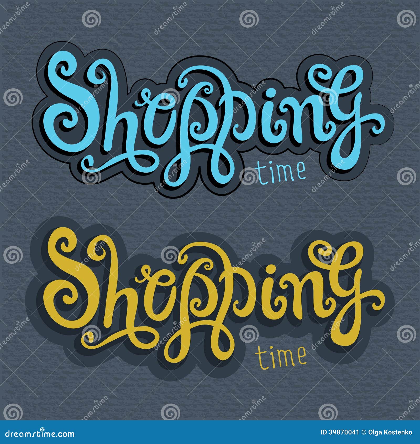 Letras De La Mano De Las Compras Ilustración del Vector - Ilustración ...