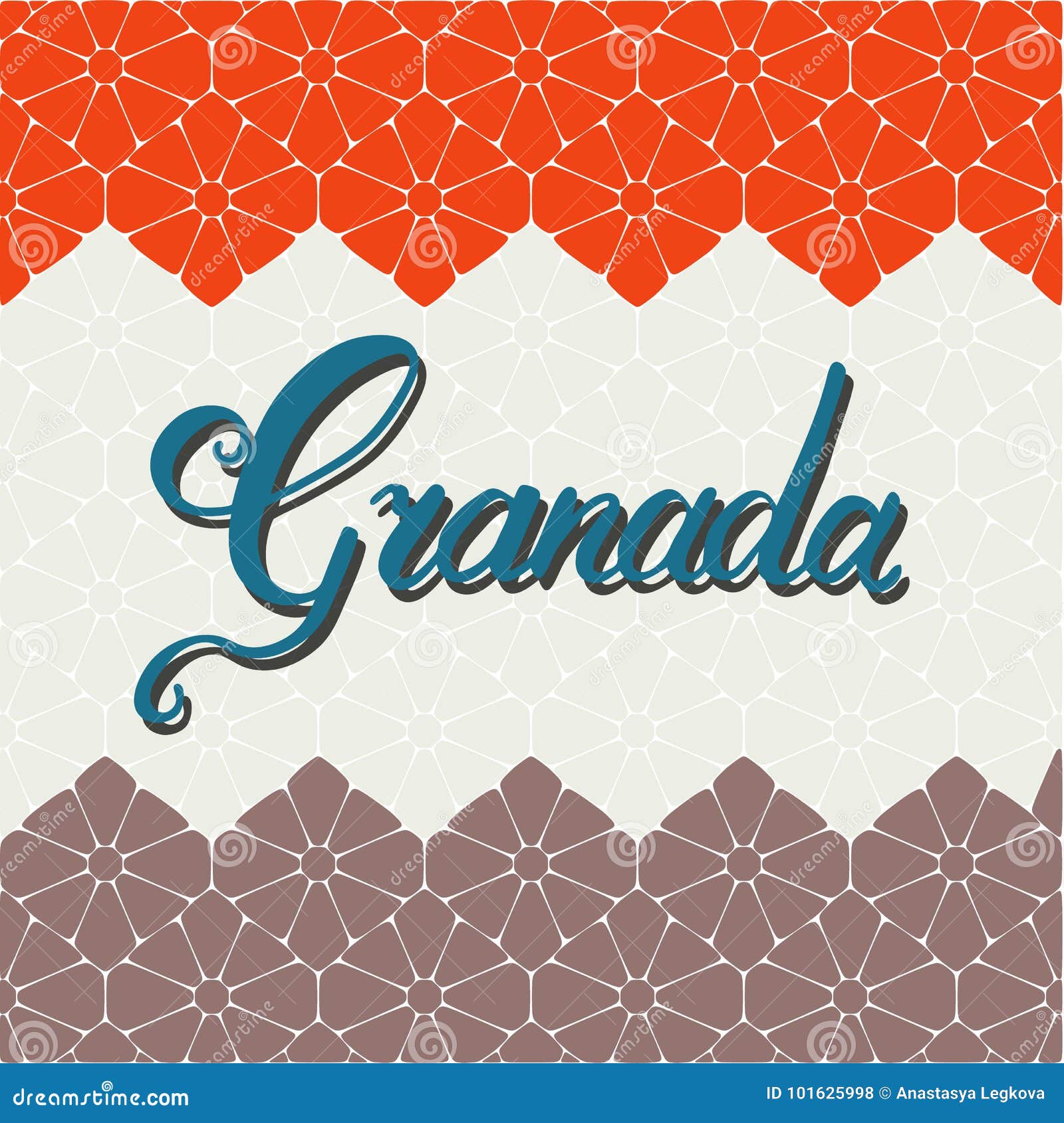 Letras De La Mano De Granada Ilustración del Vector - Ilustración de ...