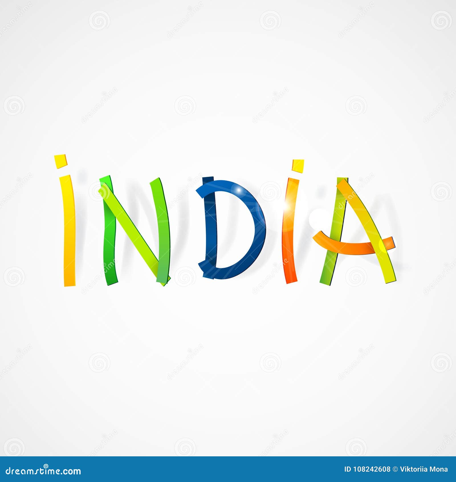 Letras De La Mano De La India Ilustración del Vector - Ilustración de ...
