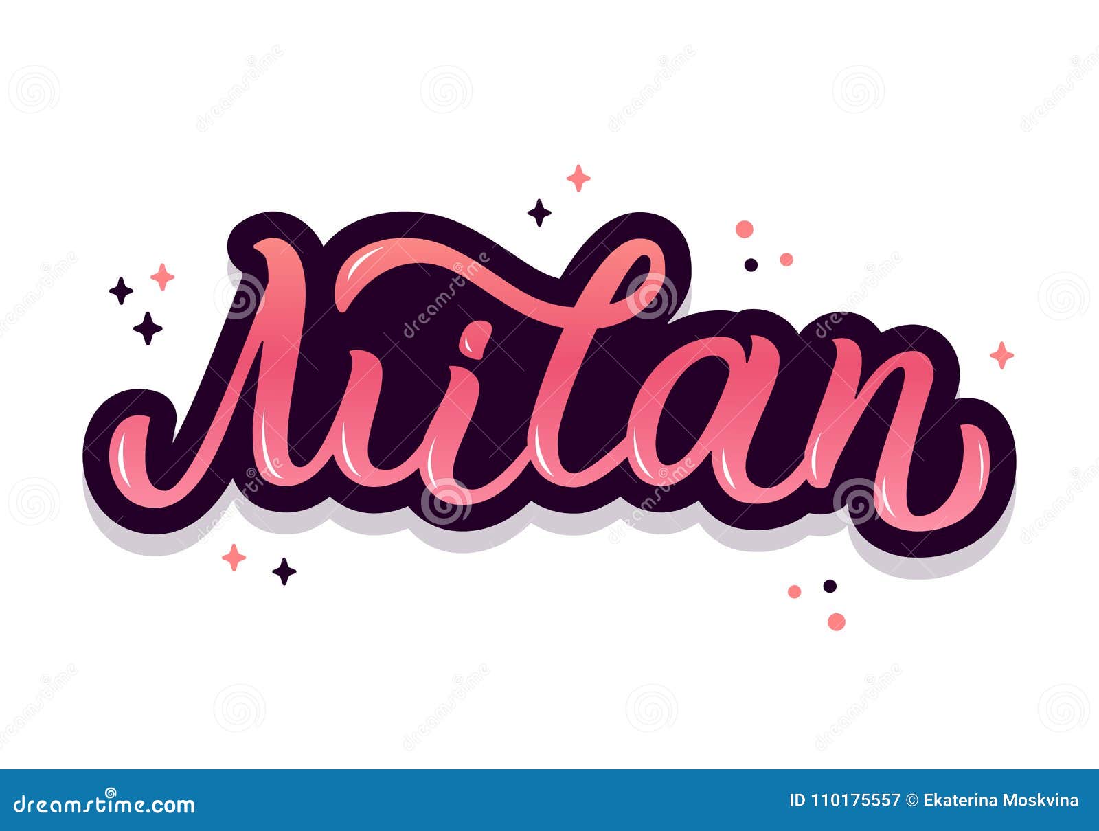 Letras de la mano de Milán ilustración del vector. Ilustración de ...