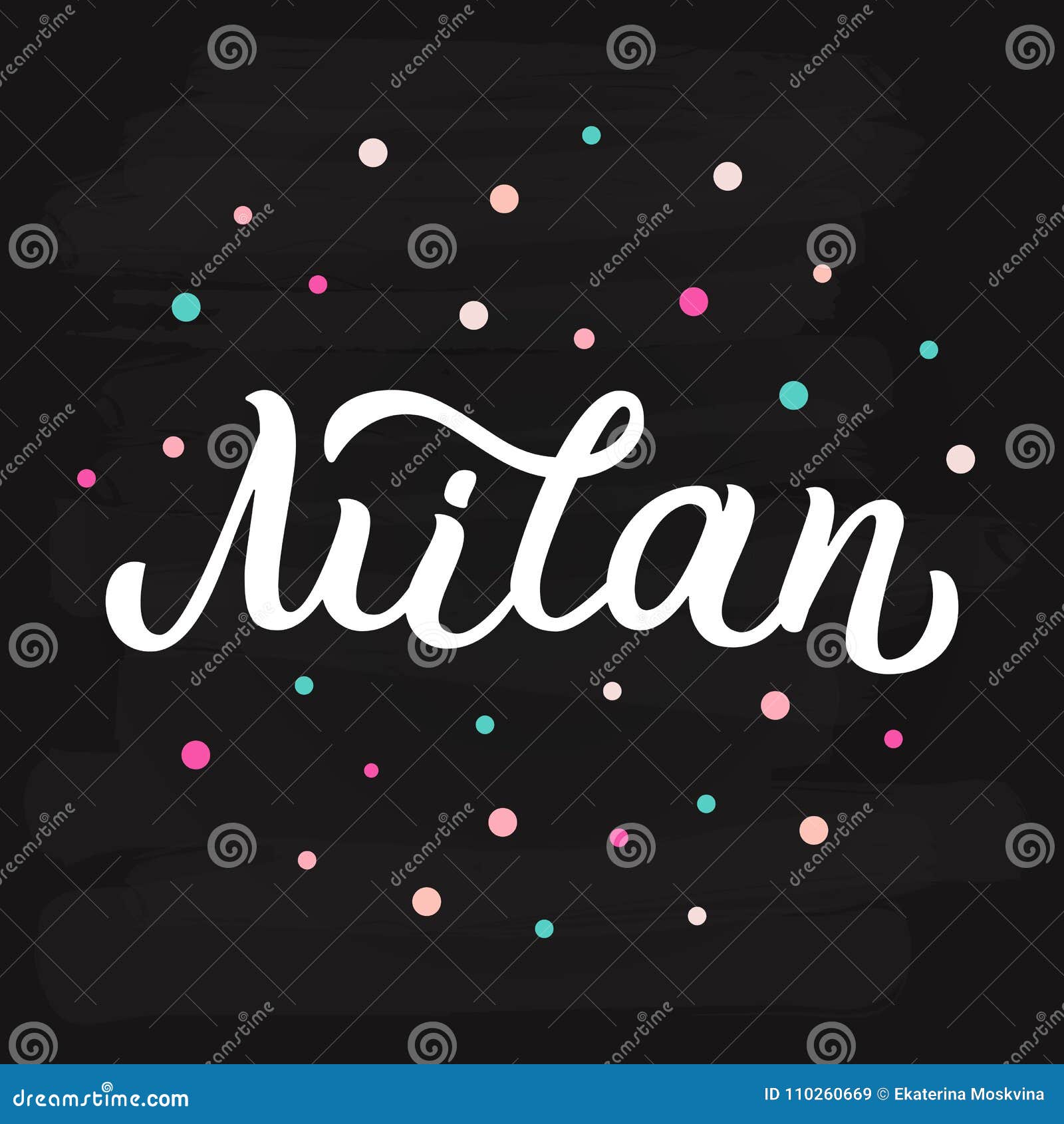 Letras de la mano de Milán ilustración del vector. Ilustración de mano ...