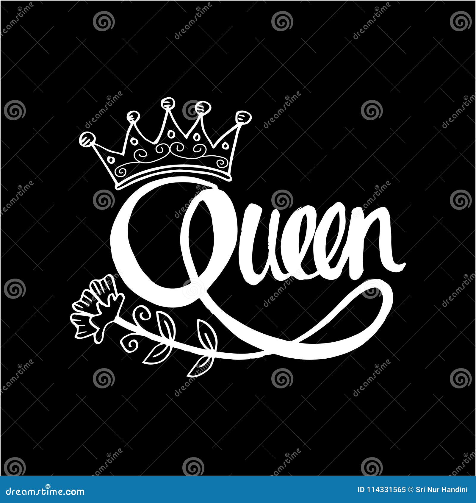 Letras De La Mano De La Reina Ilustración del Vector - Ilustración de ...