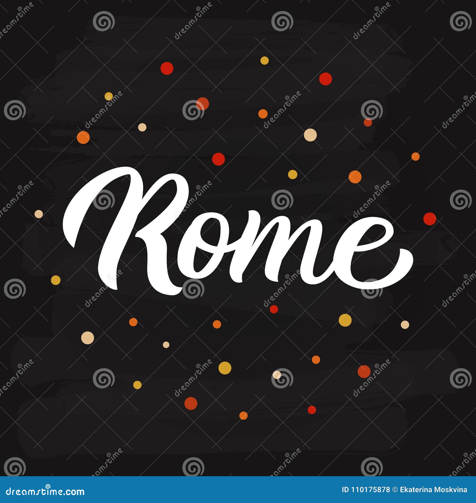 Letras de la mano de Roma ilustración del vector. Ilustración de italia ...