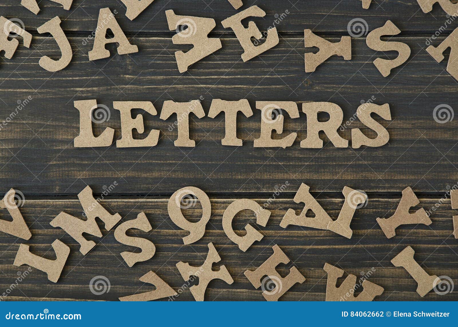 Letras de la palabra foto de archivo. Imagen de fondo - 84062662