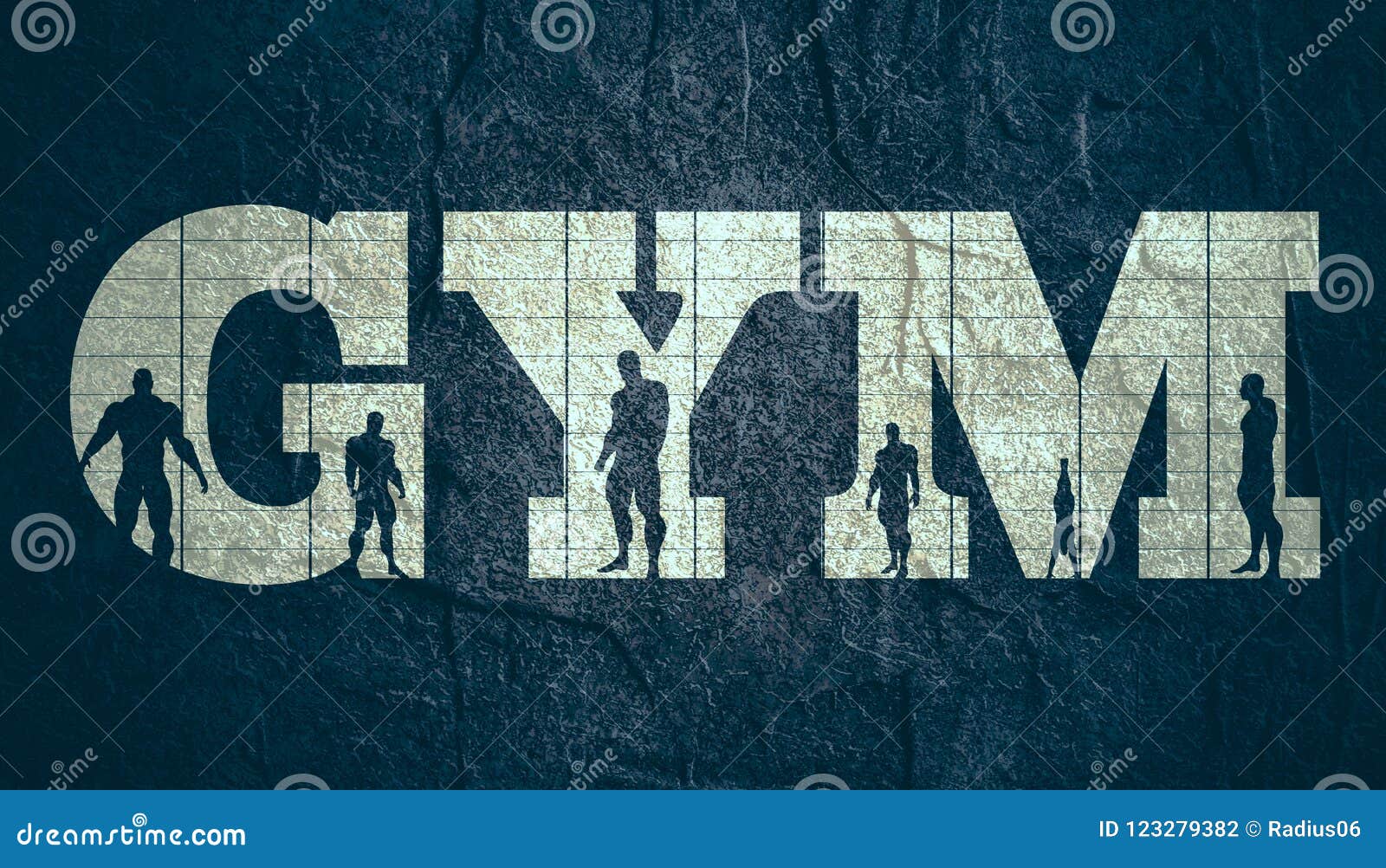 Letras De La Palabra Del Gimnasio Foto de archivo - Imagen de hombre ...