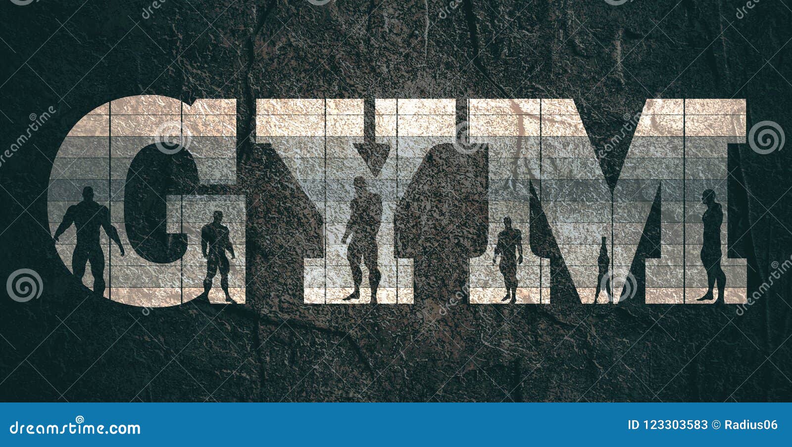 Letras De La Palabra Del Gimnasio Stock de ilustración - Ilustración de ...