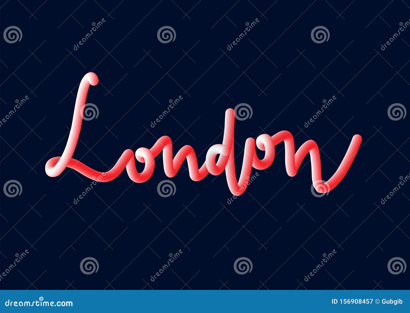 Letras De Londres Con Colores Rojo Y Blanco Ilustración del Vector ...