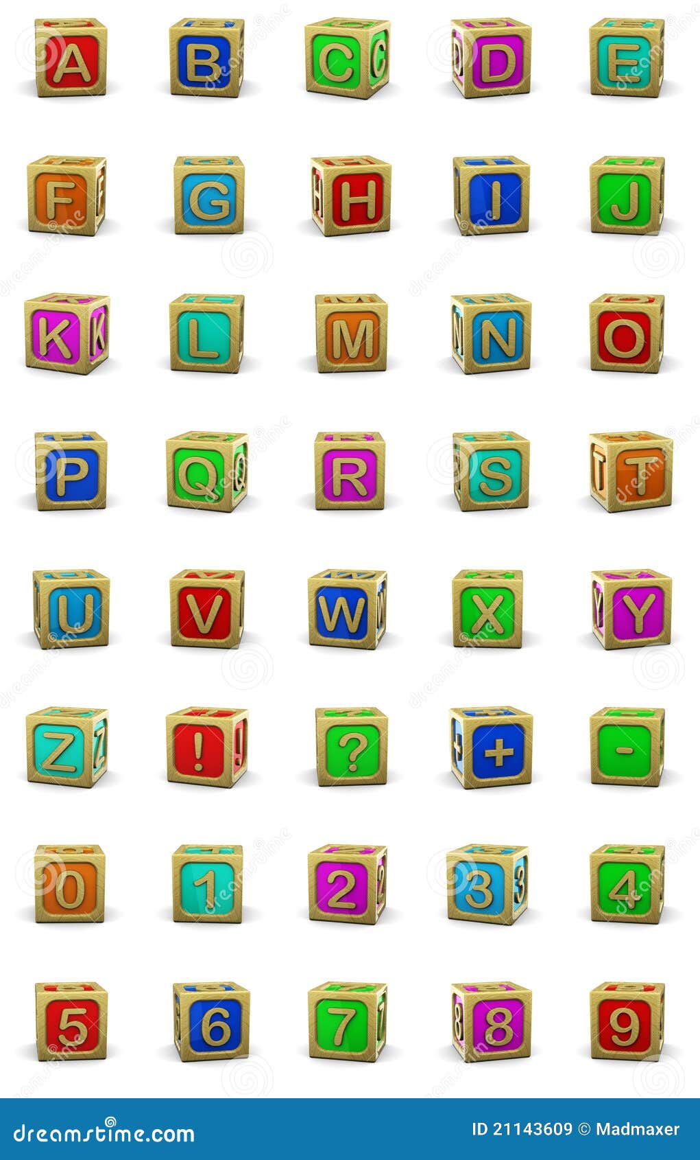 Letras De Madeira Dos Cubos Ilustração Stock - Ilustração de letras ...