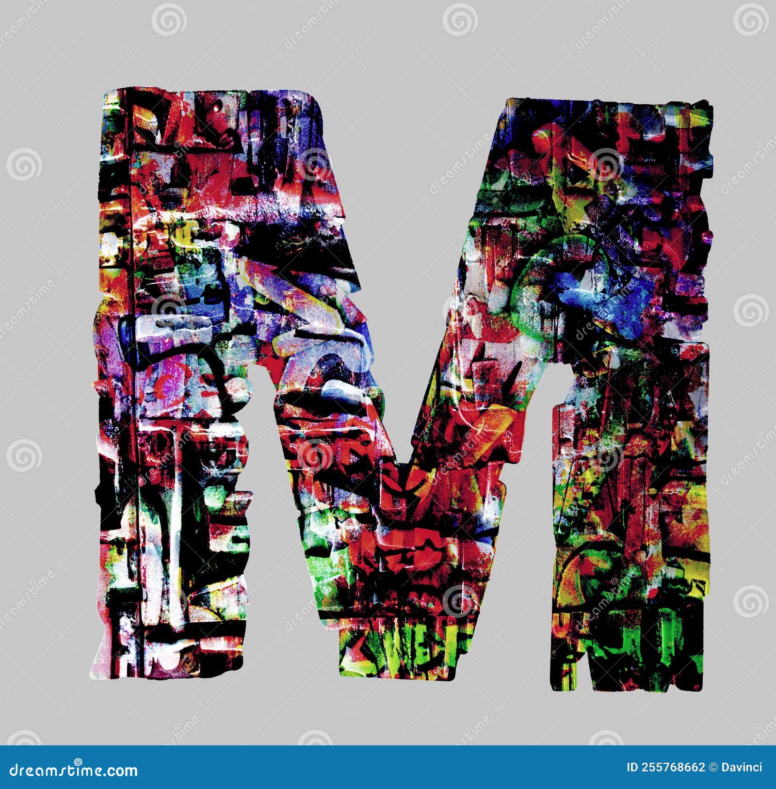 Letras de madera m stock de ilustración. Ilustración de madera - 255768662