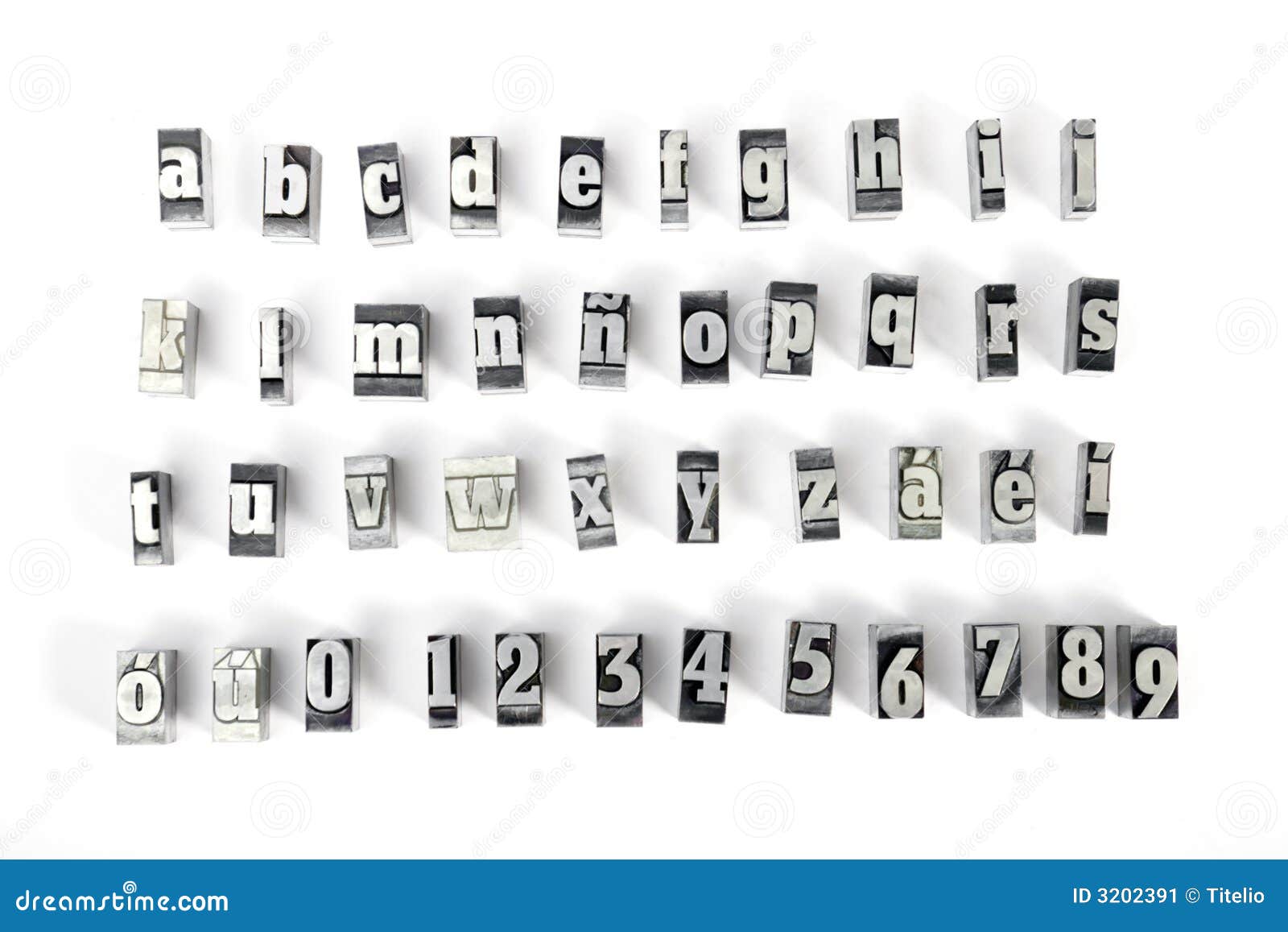 Letras de molde imagen de archivo. Imagen de metal, libro - 3202391