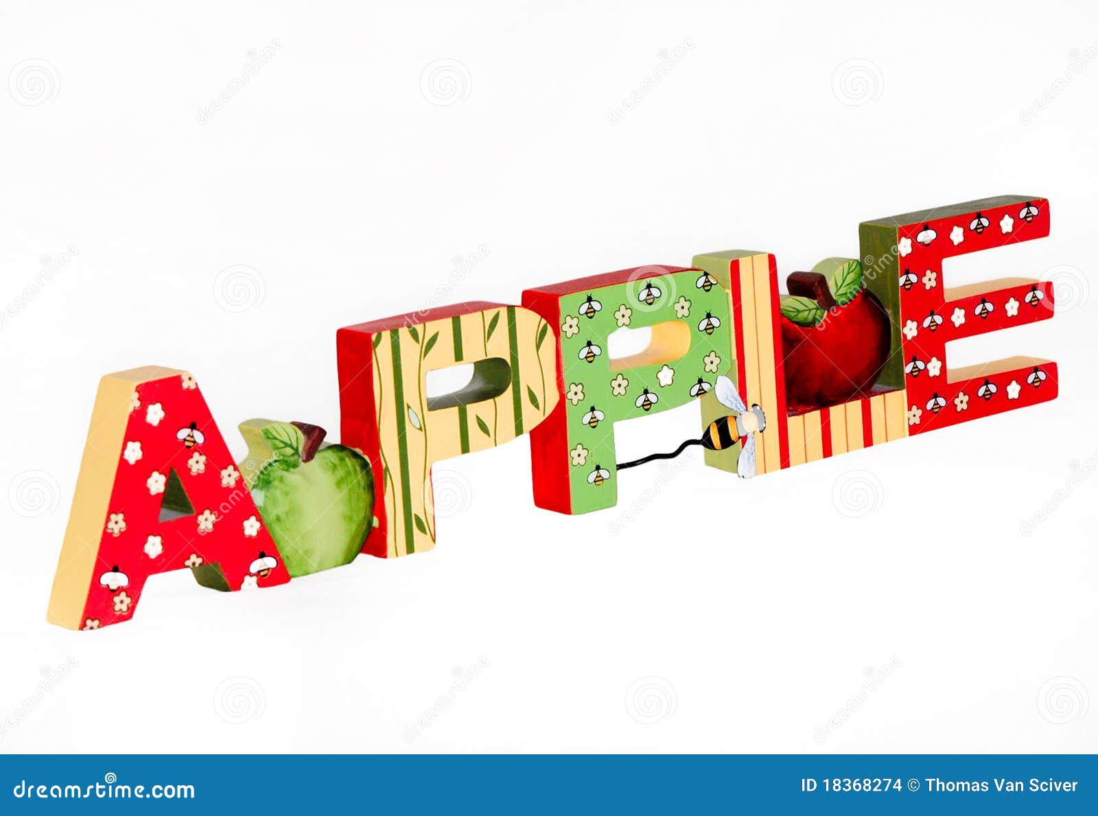 Letras De Molde Decorativas De Apple Foto de archivo - Imagen de fruta ...