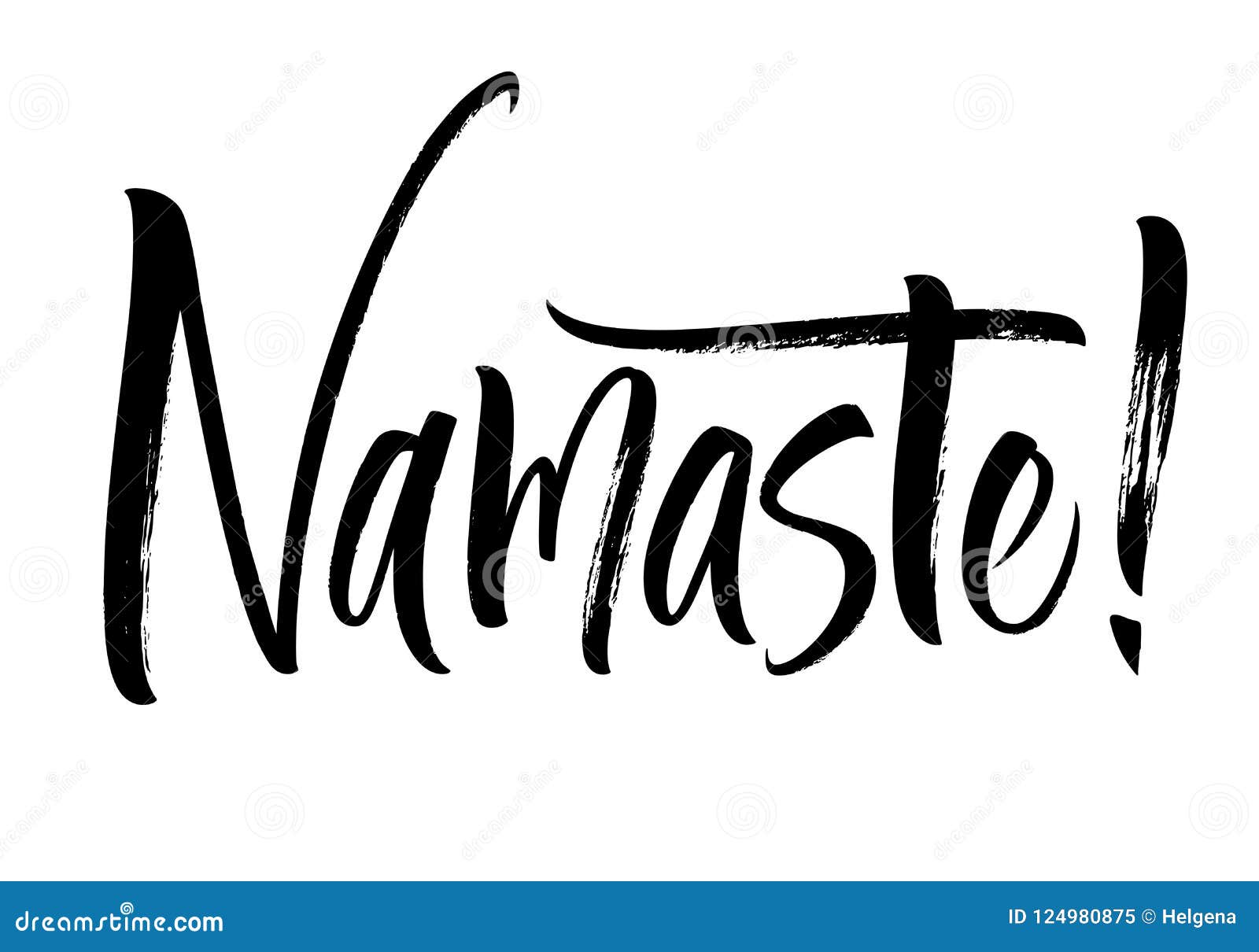 Letras de Namaste ilustración del vector. Ilustración de flor - 124980875