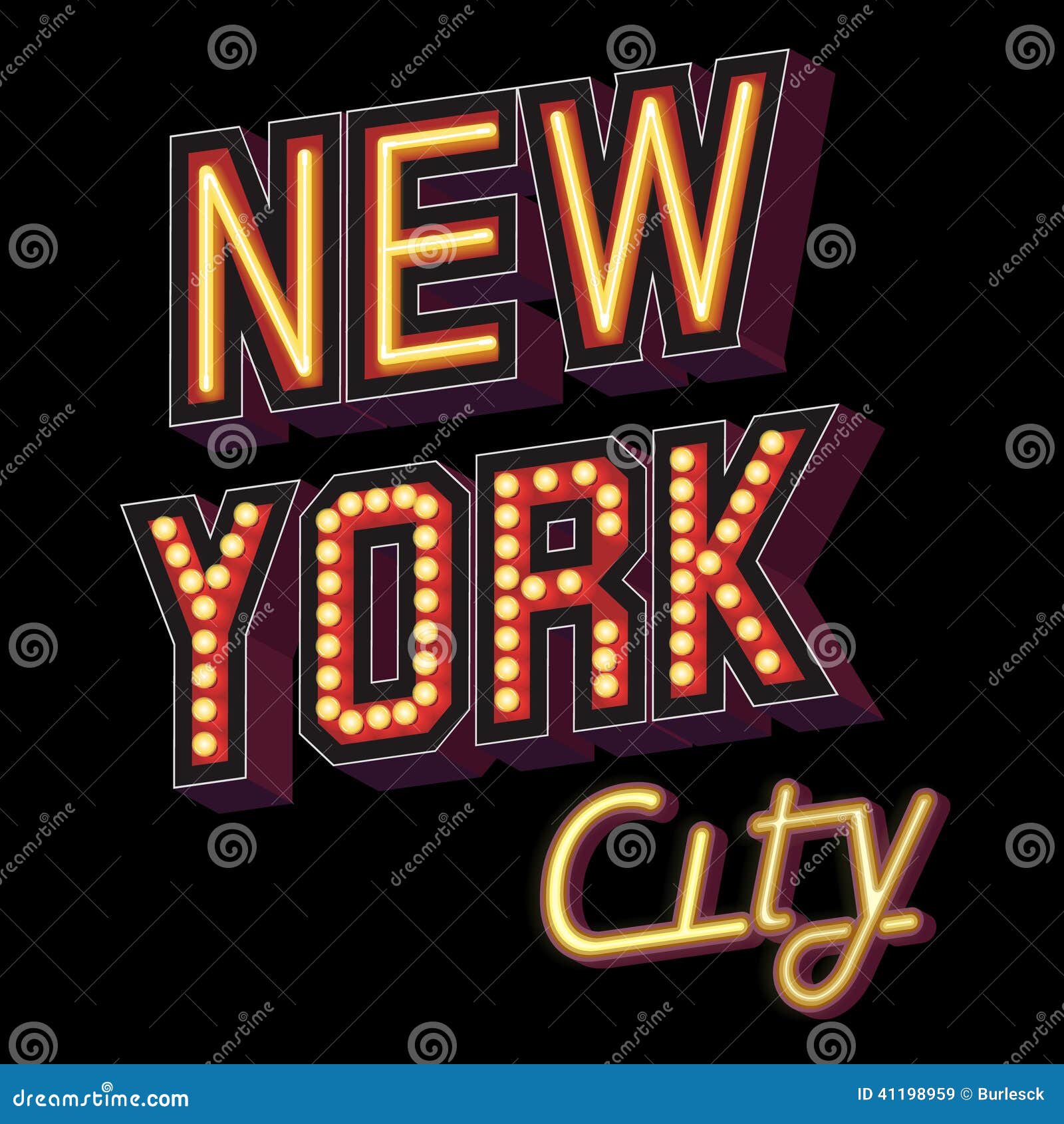 Letras de New York City ilustración del vector. Ilustración de deporte ...