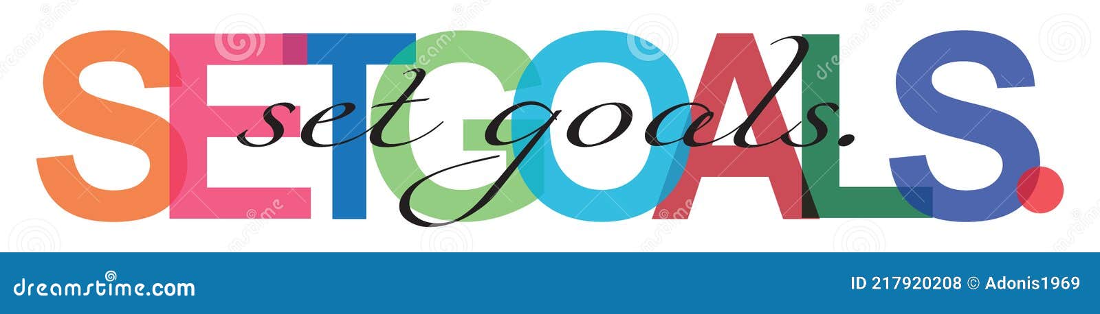 Letras De Objetivos Establecidos Stock de ilustración - Ilustración de ...