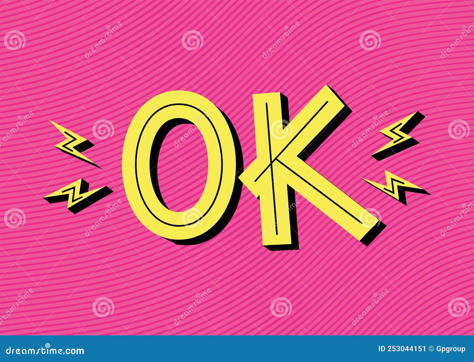 Letras de ok stock de ilustración. Ilustración de naphtali - 253044151