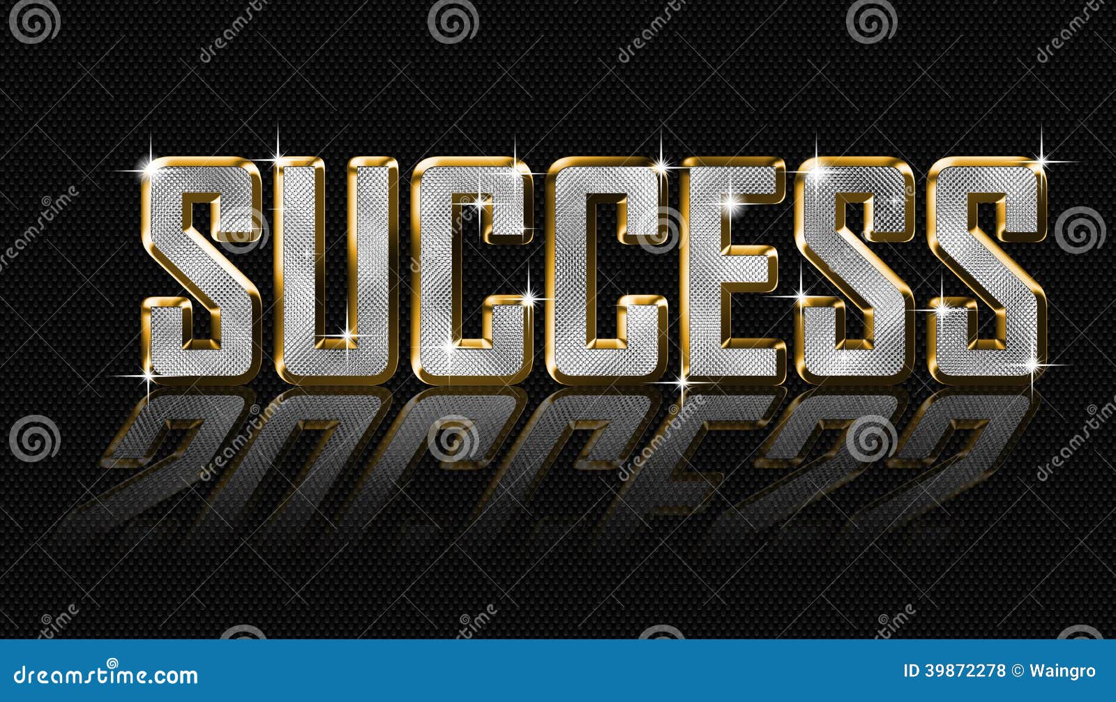 Letras de oro del éxito stock de ilustración. Ilustración de diamantes ...