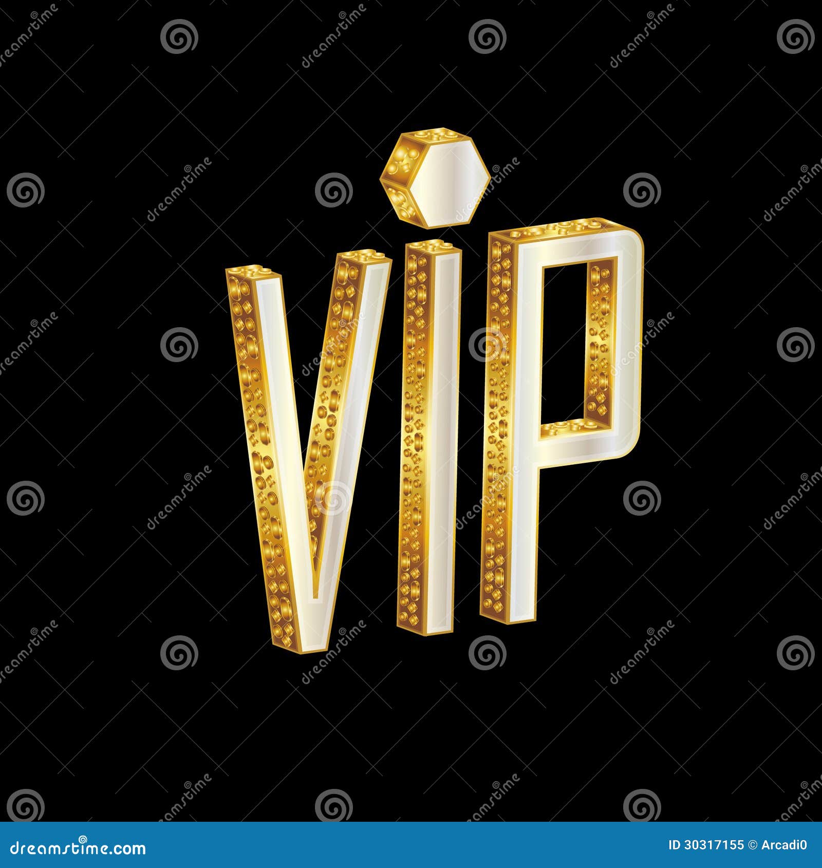 Letras de oro del VIP ilustración del vector. Ilustración de persona ...