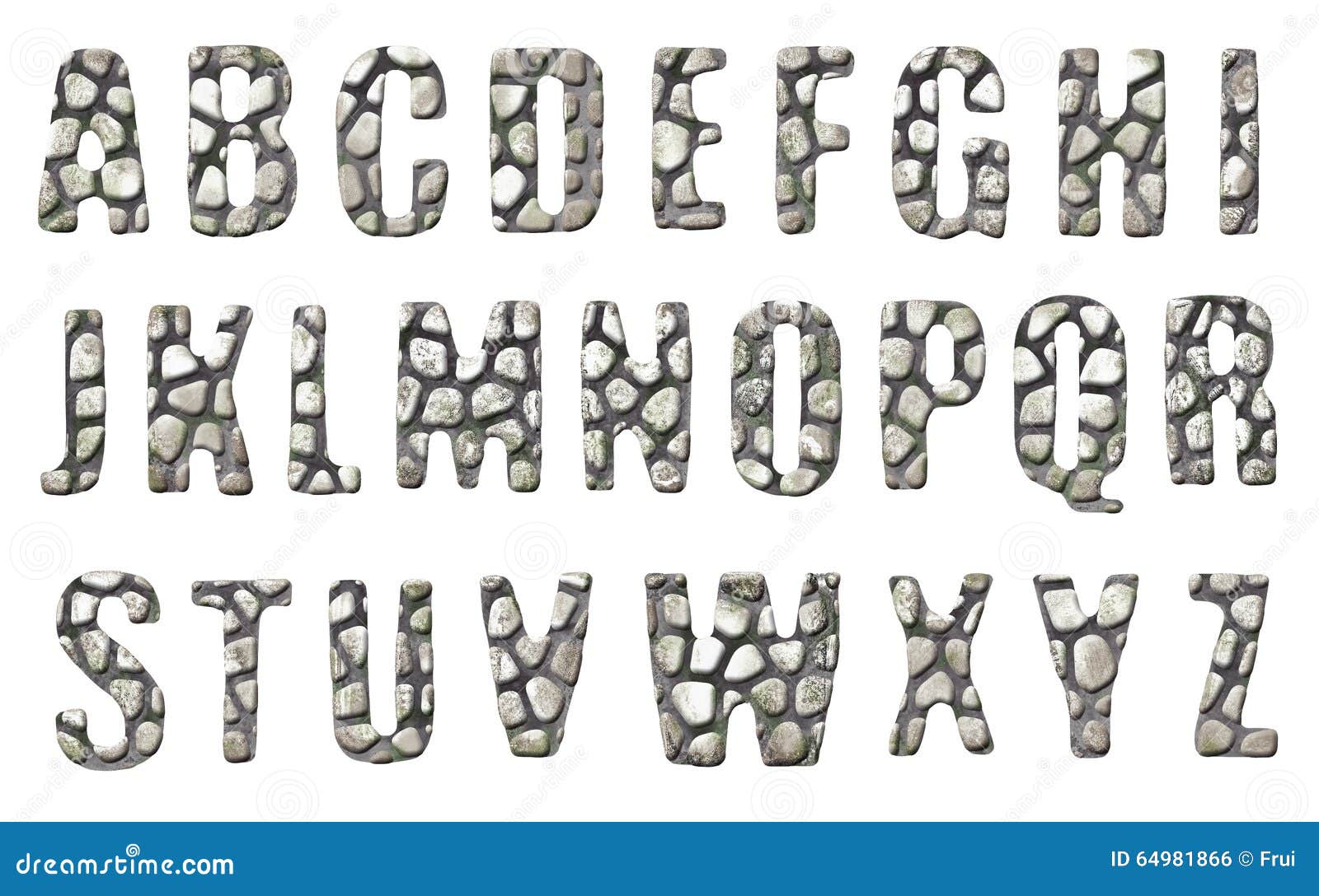 Letras de piedra foto de archivo. Ilustración de roca - 64981866