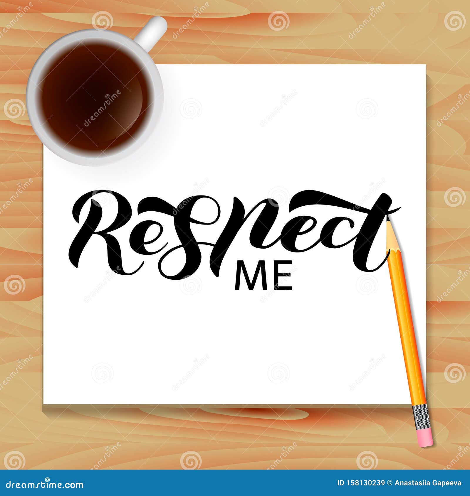 Letras De Respeto. IlustraciÃ³n Vectorial Para El Afiche Stock de ...