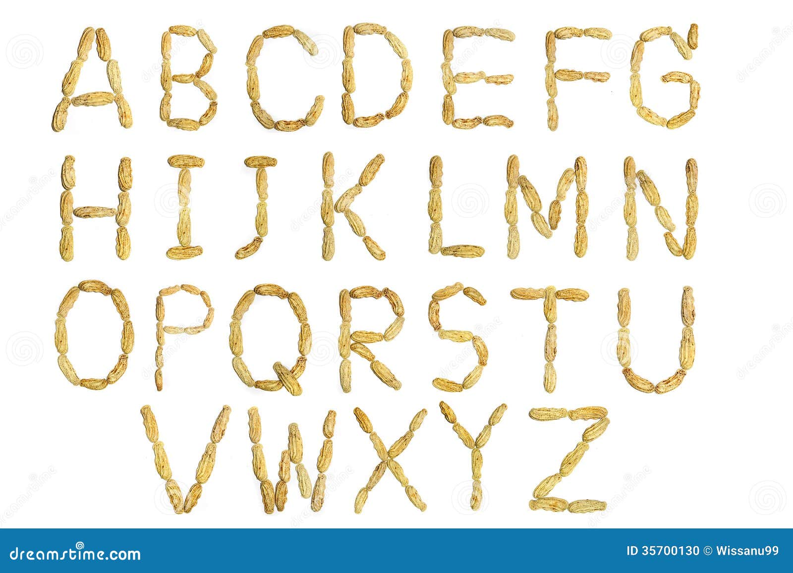 Letras De Shell Do Amendoim. Foto de Stock - Imagem de rachadura ...