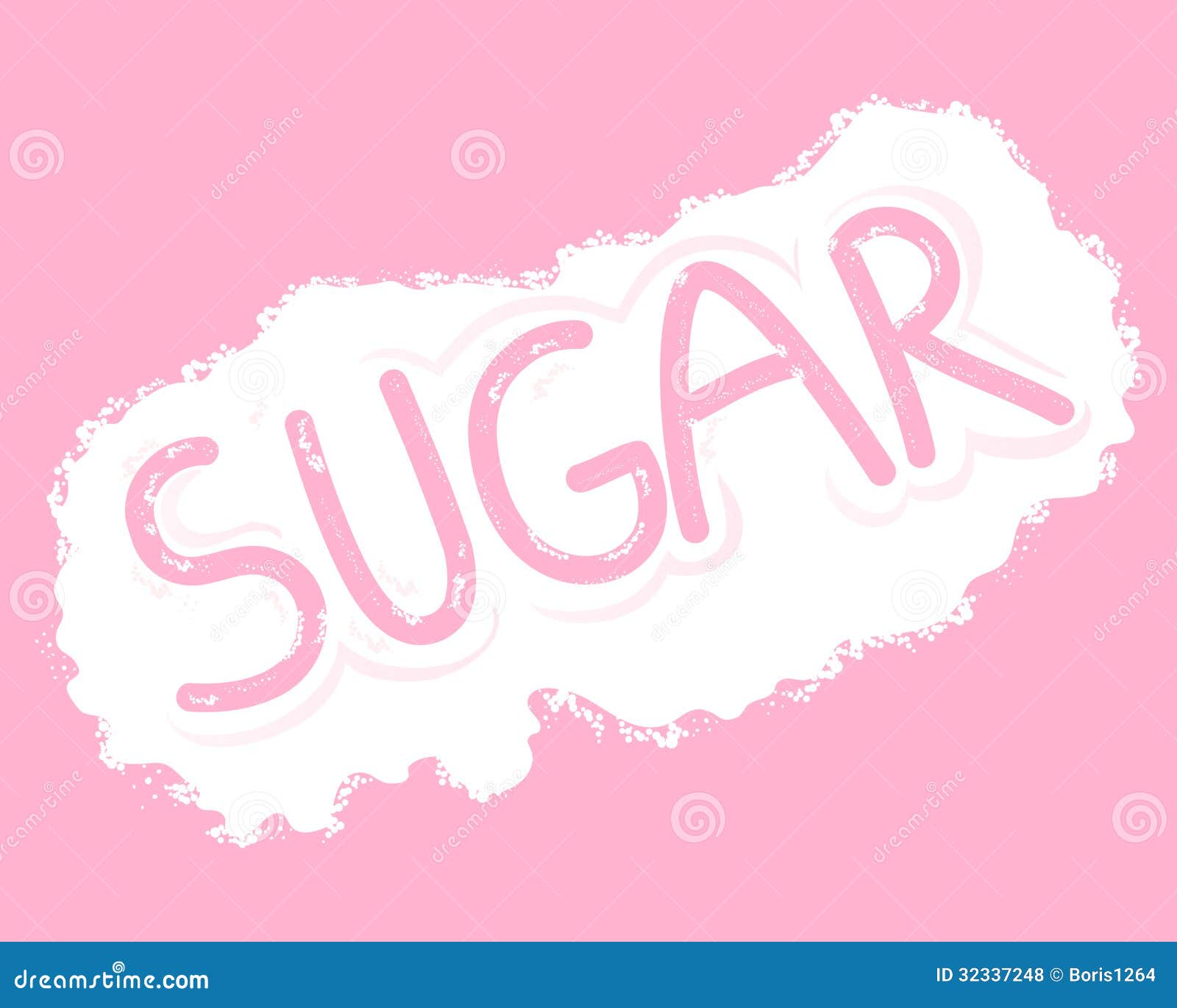Letras del azúcar ilustración del vector. Ilustración de postre - 32337248