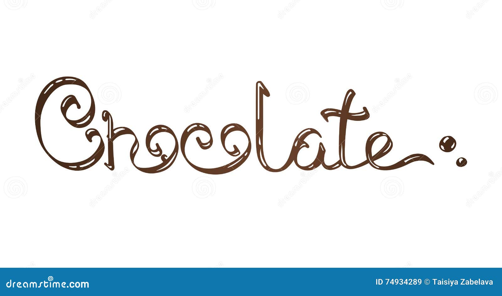 Letras del chocolate ilustración del vector. Ilustración de deletreado ...
