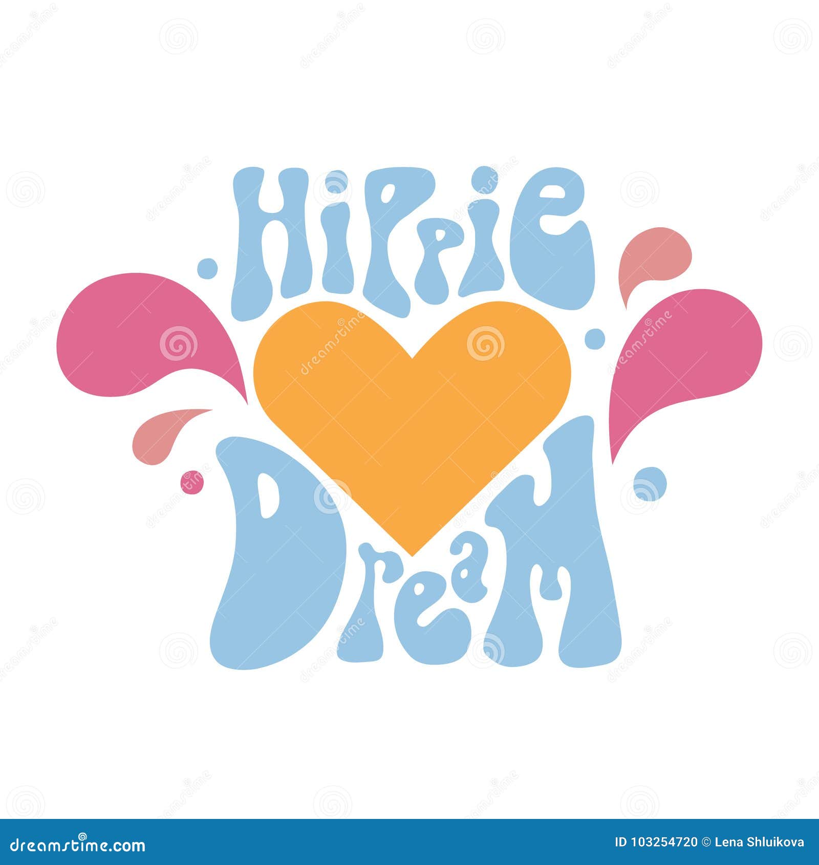 Letras del hippie ilustración del vector. Ilustración de cobarde ...