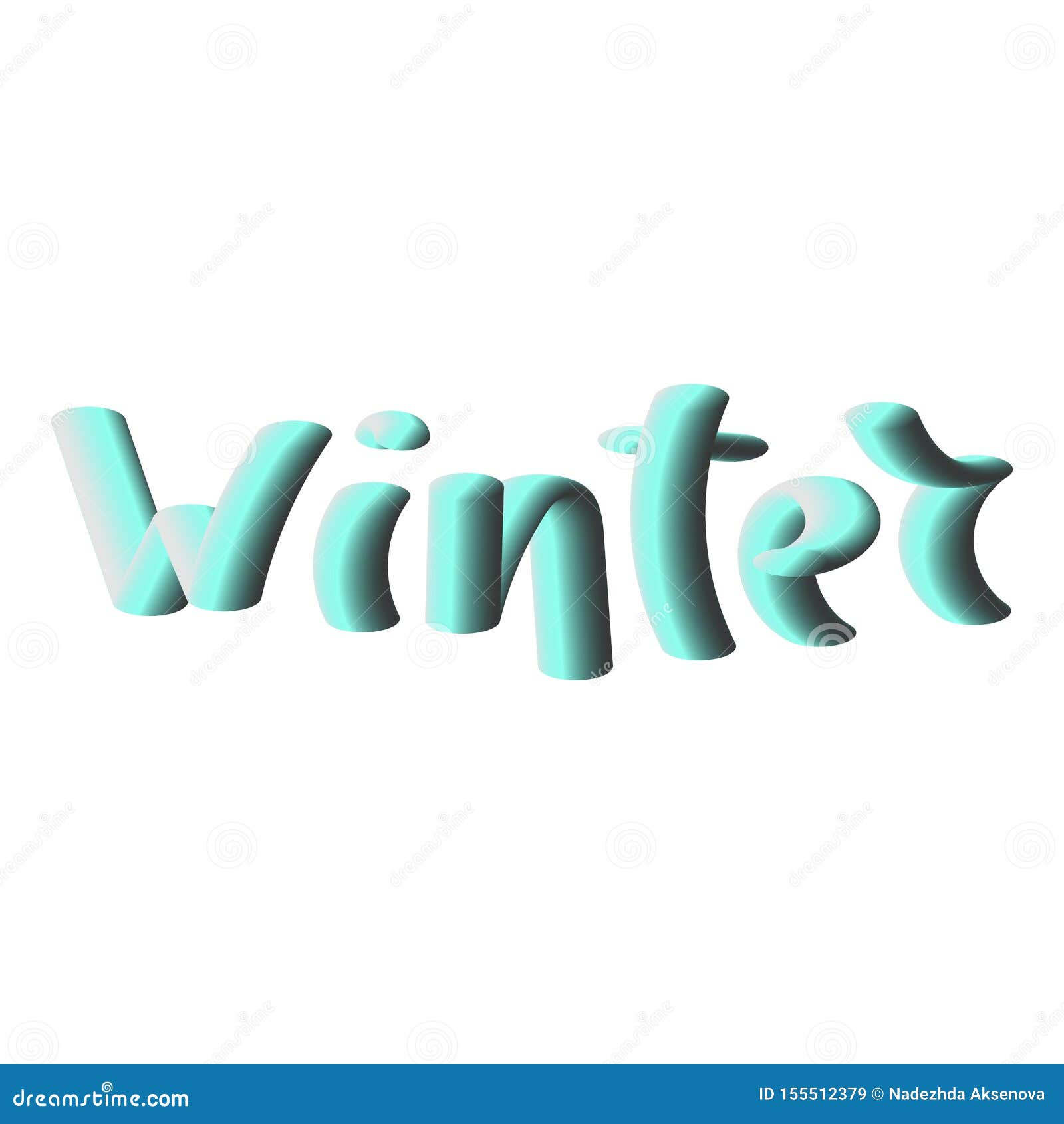 Letras Del Invierno, Texto Manuscrito Ejemplo 3d Del Vector Ilustración ...