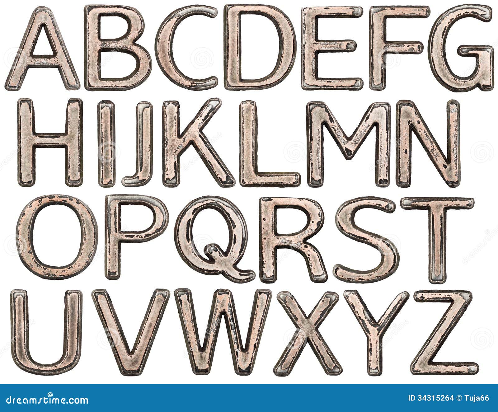 Letras del metal foto de archivo. Imagen de moho, hierro - 34315264