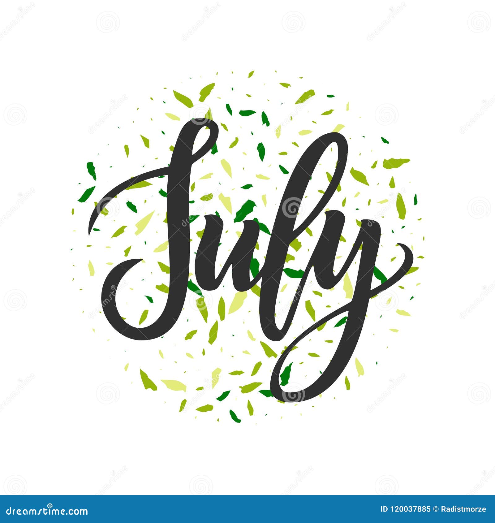 Letras Dibujadas Mano De Julio Ilustración del Vector - Ilustración de ...