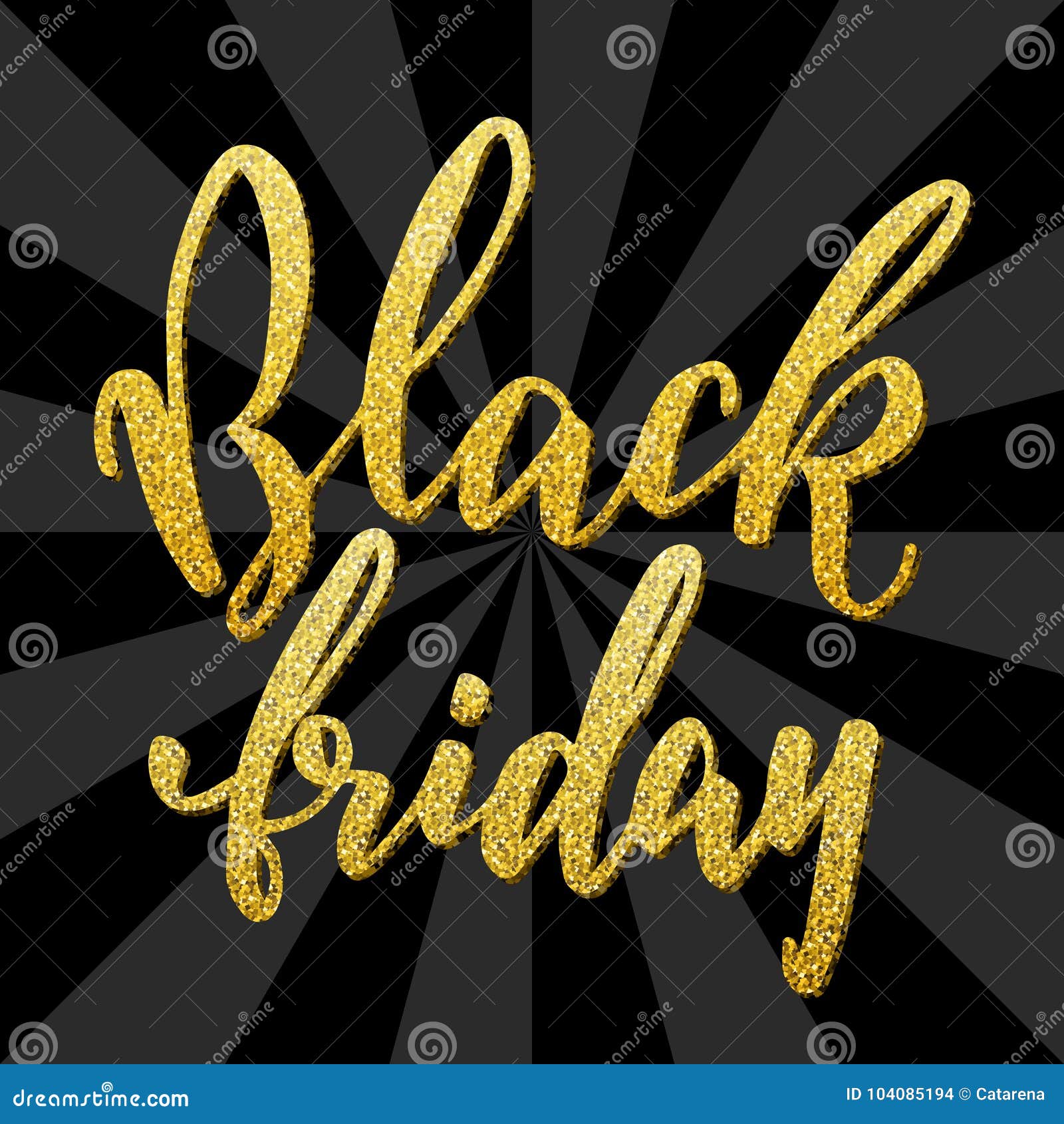 Letras Dibujadas Mano Para Black Friday Ilustración del Vector ...