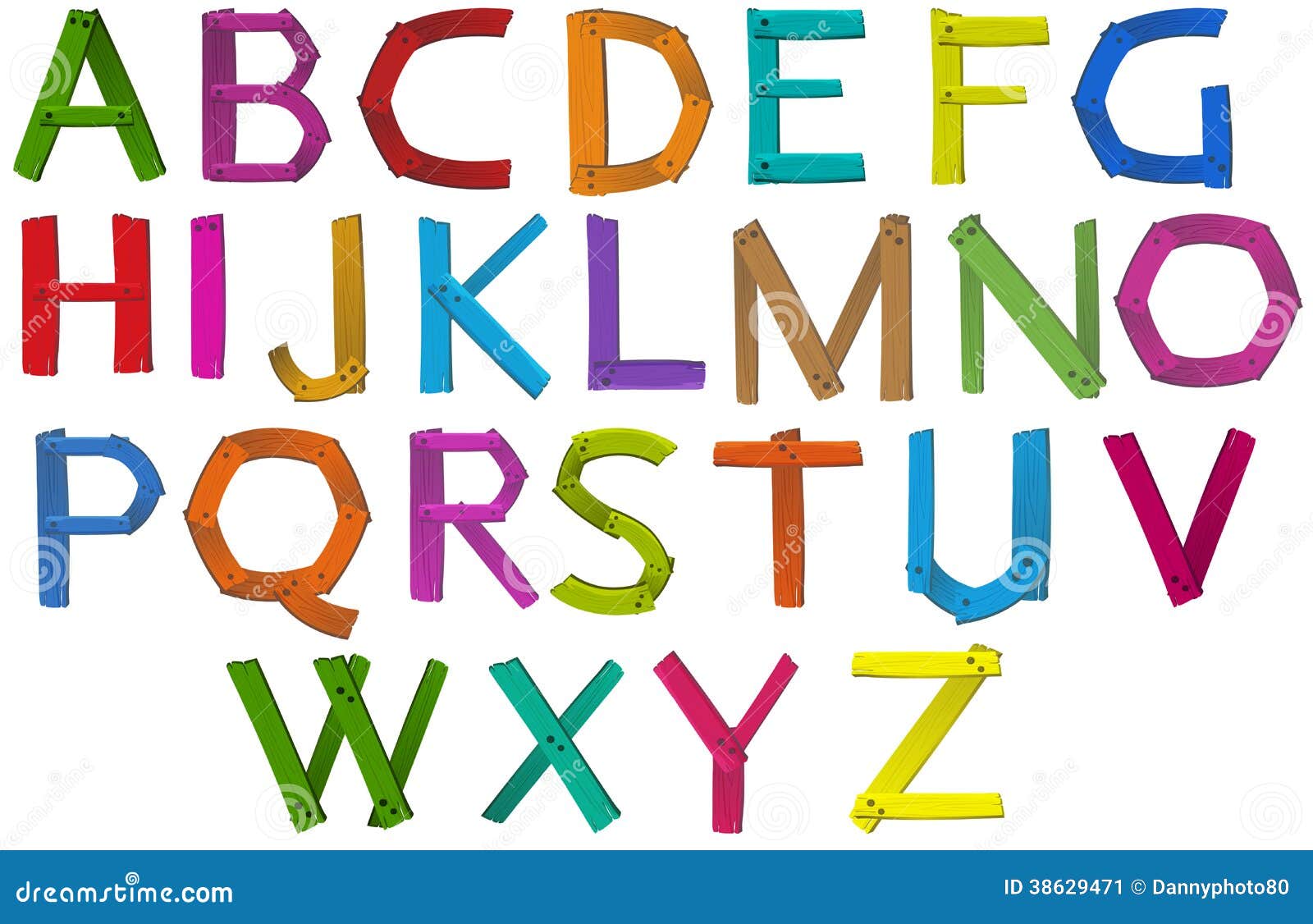 Letras do alfabeto ilustração do vetor. Ilustração de artista - 38629471