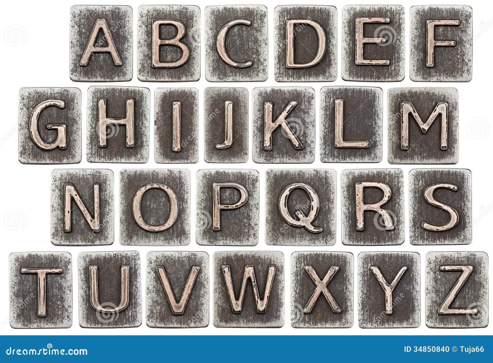 Letras do metal foto de stock. Imagem de ferro, elemento - 34850840