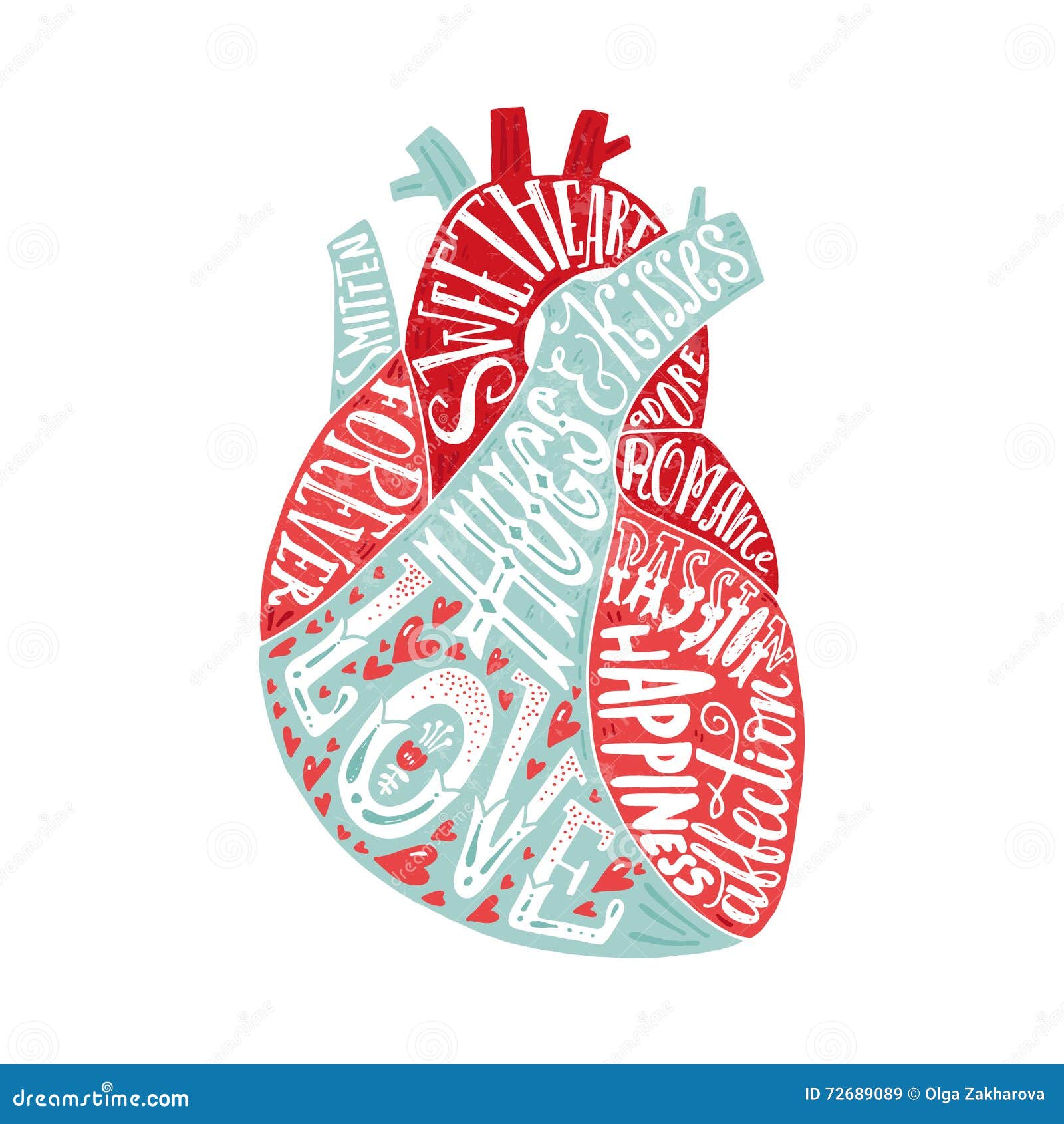 Letras en corazón ilustración del vector. Ilustración de felicidad ...