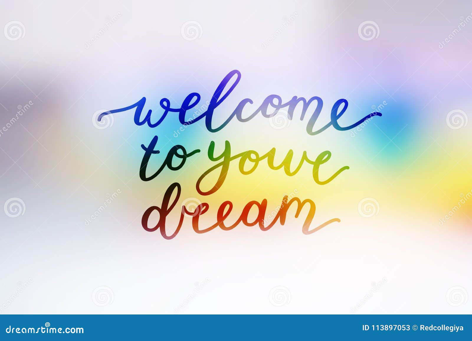 Letras En Fondo Borroso Arco Iris Stock de ilustración - Ilustración de ...