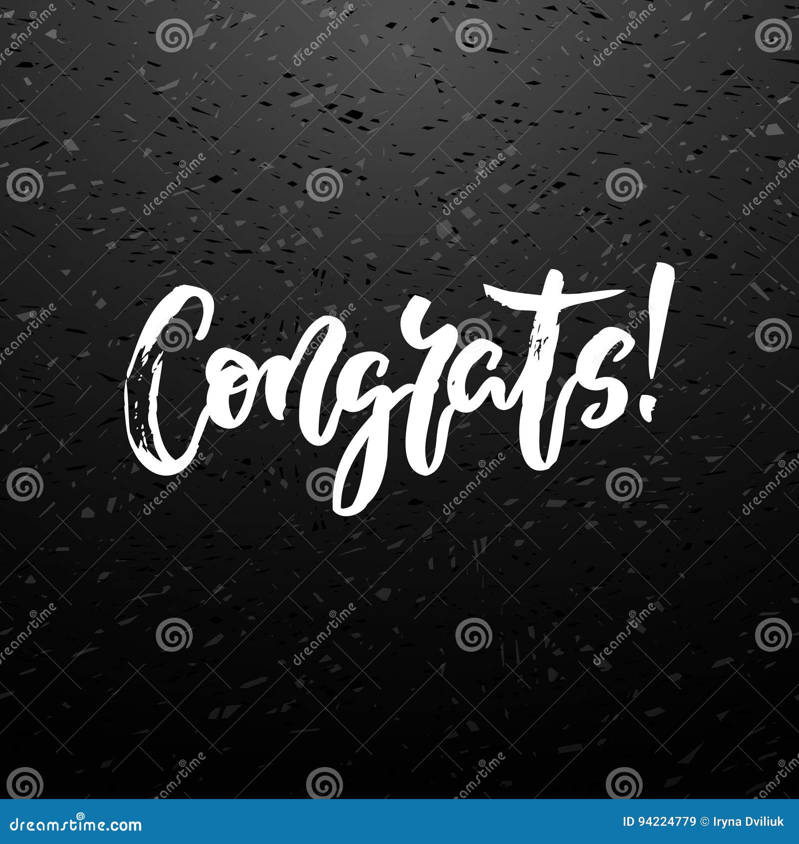 Letras Escritas Mano De Congrats Ilustración del Vector - Ilustración ...