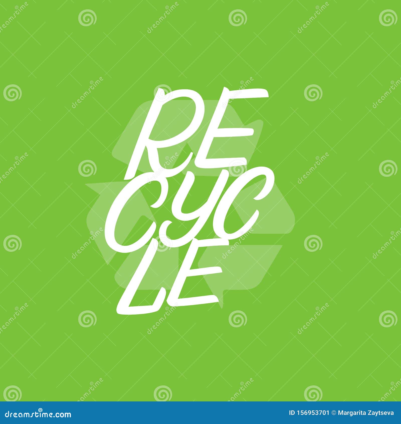 Letras Escritas a Mano De Reciclaje Ilustración del Vector ...