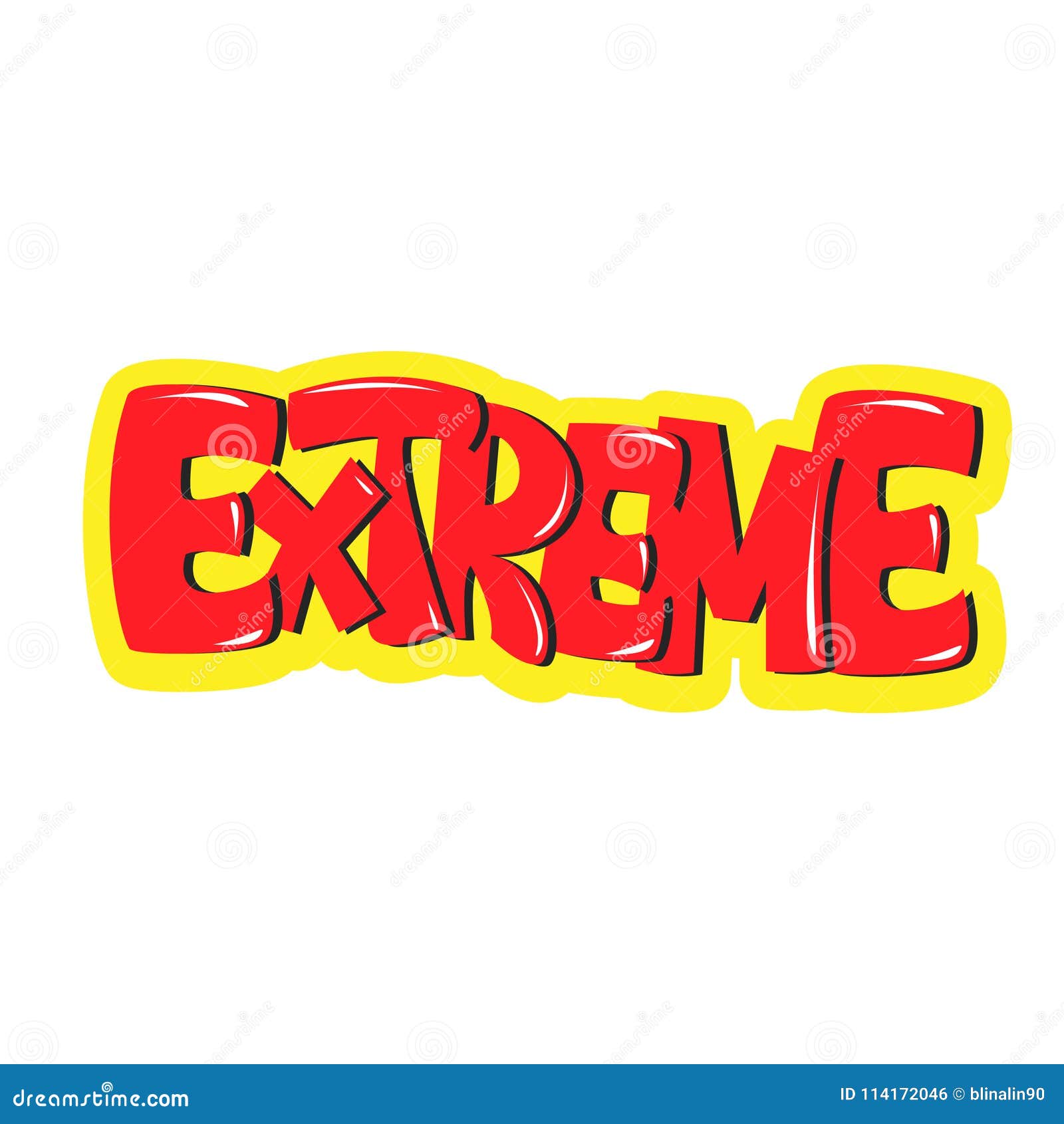 Letras extremas de la mano ilustración del vector. Ilustración de ...