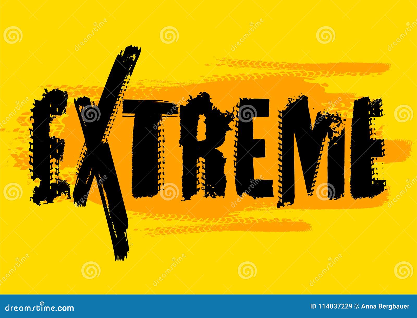 Letras extremas del vector ilustración del vector. Ilustración de sucio ...