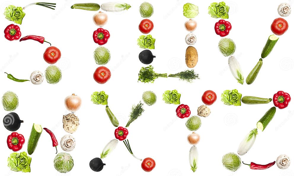 Letras feitas dos vegetais foto de stock. Imagem de fresco - 18421938