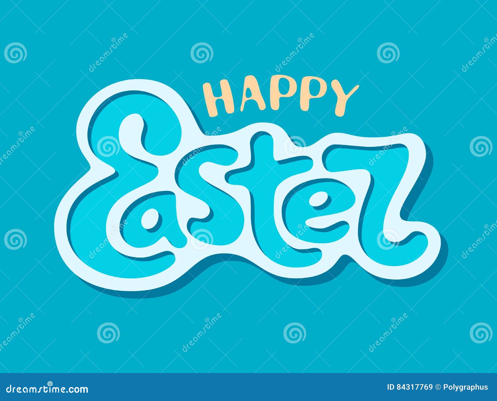 Letras felices de Pascua ilustración del vector. Ilustración de modelo ...