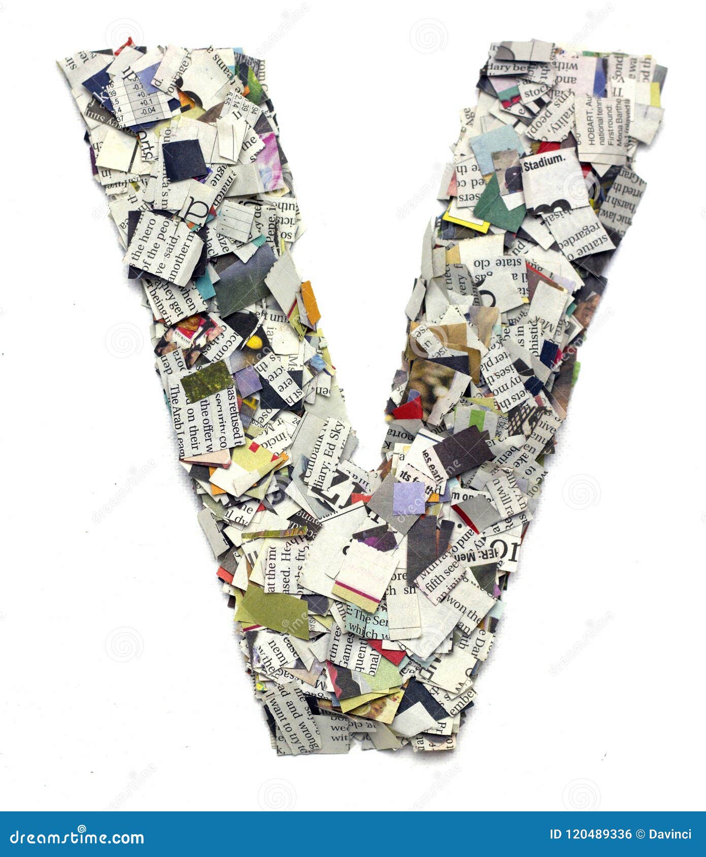 Letras Hechas Del Capitel V Del Periódico Foto de archivo - Imagen de ...