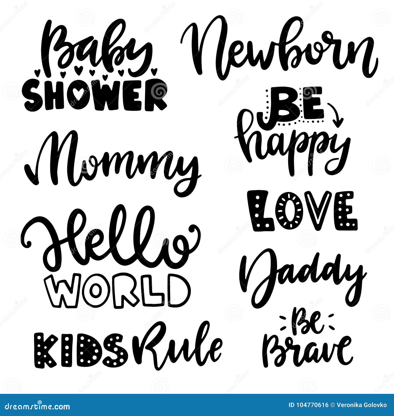 Letras Infantiles Del Vector Ilustración del Vector - Ilustración de ...