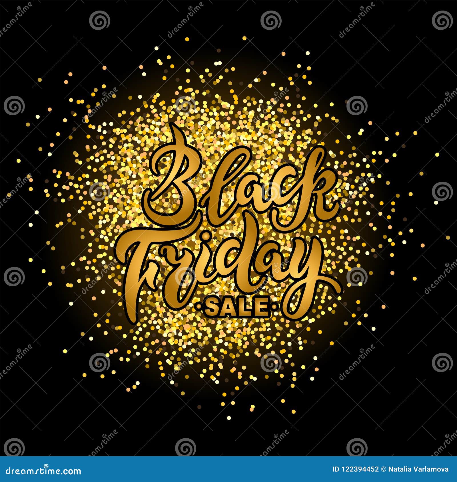 Letras Manuscritas De La Venta De Black Friday Stock de ilustración ...